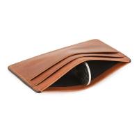 China Crazy Horse Slim Genuine Leather Credit Card Holder Wallet for Men 0.03kg 10cm for sale