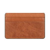 China Crazy Horse Slim Genuine Leather Credit Card Holder Wallet for Men 0.03kg 10cm for sale