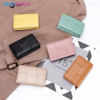 China Genuine Sheepskin Leather Knitting Short Wallet for Women Zipper Coin Purse 12.5cm for sale