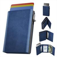 China RFID Aluminum Metal Card Holder Fashionable Credit Card Case 10cm x 6.5cm for sale