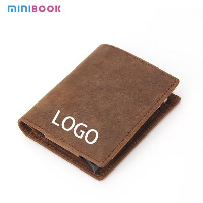 China Genuine Leather RFID Credit Card Holder Wallet for Men 12cm x 8cm x 2.5cm for sale