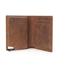 China Genuine Leather RFID Credit Card Holder Wallet for Men 12cm x 8cm x 2.5cm for sale
