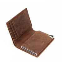 China Genuine Leather RFID Credit Card Holder Wallet for Men 12cm x 8cm x 2.5cm for sale