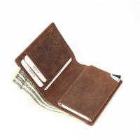 China Genuine Leather RFID Credit Card Holder Wallet for Men 12cm x 8cm x 2.5cm for sale