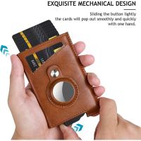 China RFID Blocking PU Leather Pop Up Credit Card Holder Wallet for Men 11.5cm x 7.5cm for sale