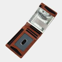 China Men's RFID Blocking Carbon Fiber Card Holder Wallet Genuine Leather 11cm x 8cm for sale