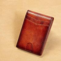 China Men's RFID Blocking Carbon Fiber Card Holder Wallet Genuine Leather 11cm x 8cm for sale