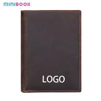China Genuine Leather Passport Cover Bifold Wallet RFID Blocking Cowhide 11cm x 15.5cm for sale