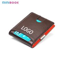 China Custom Bifold Genuine Leather Wallet with Money Clip and Slots 0.1kg for sale