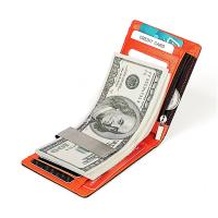 China Custom Bifold Genuine Leather Wallet with Money Clip and Slots 0.1kg for sale