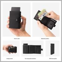 China Customizable Metal RFID Bifold Wallet for Men 10x6.5x2cm Genuine Leather for sale