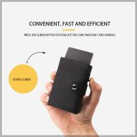 China Customizable Metal RFID Bifold Wallet for Men 10x6.5x2cm Genuine Leather for sale