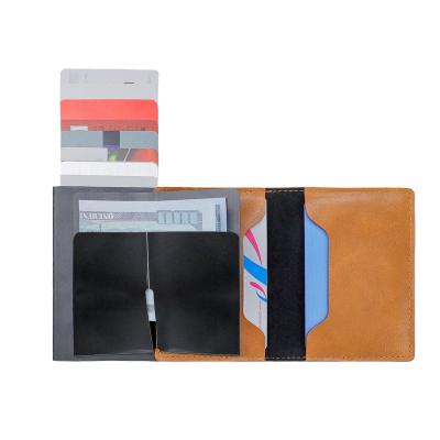 China Colorful PU Magnet Card Wallet with RFID Blocking for Business Cards OEM ODM for sale