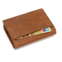 China Genuine Leather Credit Card Holder RFID Blocking 6 Slot Slim Wallet for Men Women for sale