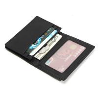 China Genuine Leather Credit Card Holder RFID Blocking 6 Slot Slim Wallet for Men Women for sale