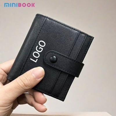 China Genuine Leather Men's Wallet with Multiple Card Slots Anti-Theft RFID Blocking 10.5cm x 8cm for sale