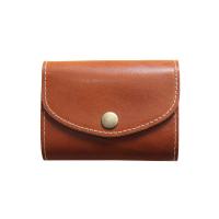 China Genuine Leather Men's Wallet with Buckle Large Capacity Credit Card Holder 10.2cm x 8.5cm for sale