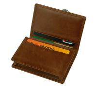 China Business Style Genuine Leather Card Holder for Men Credit Card Wallet 10.4cm x 7.2cm for sale