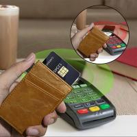 China Genuine Leather Aluminum Credit Card Holder for Men 9.5cm x 7cm x 1.5cm for sale