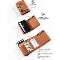 China Minimalist Genuine Leather RFID Credit Card Wallet Bifold Card Holder for Men 11.5cm x 6.5cm for sale