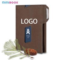 China RFID Blocking Slim Wallet Card Case Credit Card Holder for Men Genuine Leather Trifold 9.2cm for sale
