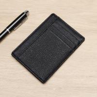 China Genuine Leather Men Wallet Coin Purse Card Holder Lychee Pattern 10.8cm Custom Logo for sale