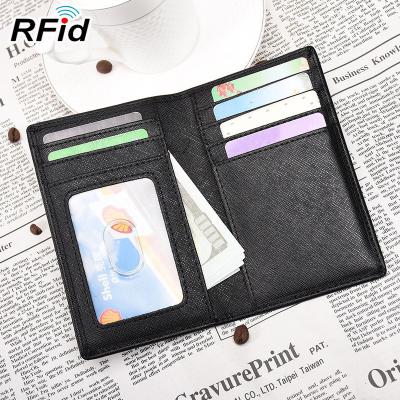 China Minibook Genuine Leather Ultra Thin Card Holder for Credit Cards Business Cards 13cm x 8cm for sale