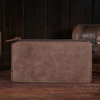 China Genuine Leather Men's Wallet Multifunctional Pickup Bag Retro Crazy Horse Design 20cm for sale