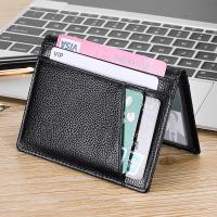 China Genuine Leather Multi-Slot Anti-Degaussing Card Holder for Driver License 11cm x 8cm for sale