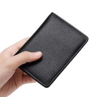 China Genuine Leather Multi-Slot Anti-Degaussing Card Holder for Driver License 11cm x 8cm for sale