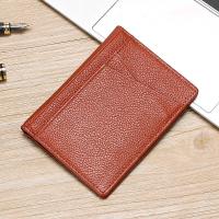 China Genuine Leather Multi-Slot Anti-Degaussing Card Holder for Driver License 11cm x 8cm for sale
