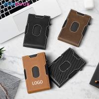 China Slim Metal Wallet with Money Clip RFID Blocking Genuine Leather 10.3x6.5x1.5cm for sale
