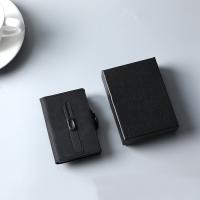 China RFID Blocking Aluminum Card Holder Wallet Saffiano Leather Credit Card Case for Men 10x6.6cm for sale
