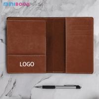 China PU Leather Passport Holder Luggage Tag Document Bag with Custom Logo 20x14cm for sale