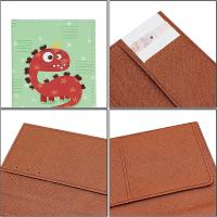 China PU Leather Passport Holder Luggage Tag Document Bag with Custom Logo 20x14cm for sale