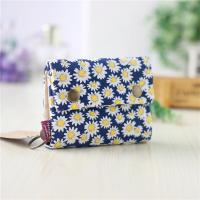 China None Pattern Type Denim Canvas Wallet Creative Tri-Fold Design for Keys and Cards for sale