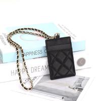 China Genuine Leather ID Card Holder Badge Strap for Women Credit Card Wallet 12cm 9cm for sale