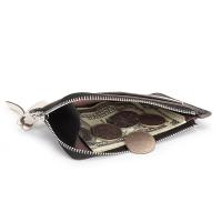 China Slim Genuine Leather Card Holder Wallet for Women with Lanyard OEM Custom Logo 15cm x 10cm for sale