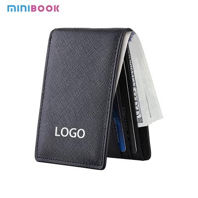 China Classic RFID Blocking Wallet Men 11cm x 8cm x 1cm PU Leather Credit Card Holder for sale