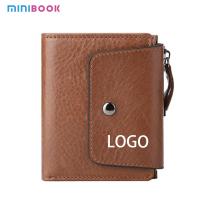 China Genuine Leather Card Holder with Transparent ID Window 11.5cm x 9.5cm for Men for sale
