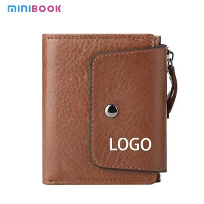 China Genuine Leather Card Holder with Transparent ID Window 11.5cm x 9.5cm for Men for sale