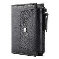 China Genuine Leather Card Holder with Transparent ID Window 11.5cm x 9.5cm for Men for sale