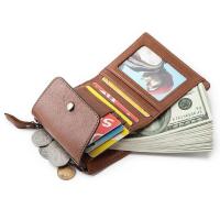 China Genuine Leather Card Holder with Transparent ID Window 11.5cm x 9.5cm for Men for sale