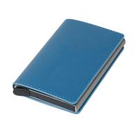 China Custom Logo RFID Blocking Pop Up Credit Card Holder Business Card Case for sale