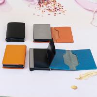 China Custom Logo RFID Blocking Pop Up Credit Card Holder Business Card Case for sale