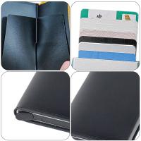 China Custom Logo RFID Blocking Pop Up Credit Card Holder Business Card Case for sale