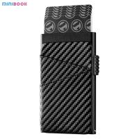 China RFID Slim Aluminum Metal Card Case Wallet for Men Minibook Professional 8 Card Capacity for sale