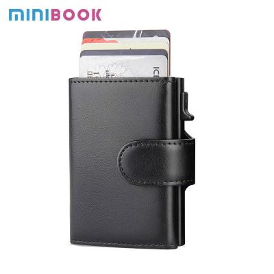 China Low MOQ Mix Models Bifold PU Leather Vintage Wallet for Men Minibook Crazy Horse Style for sale