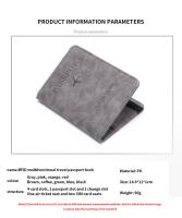 China Leather Passport Cover Case with Stamping Simple Plane Design for Travel Documents and Credit Cards for sale