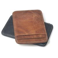 China PU Leather Business Card Holder 10.2x6.8x0.3cm Custom Logo Available for sale